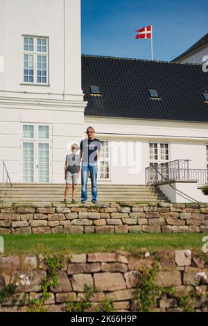 Grasten Slot - Gravenstein Castle in Denmark on a bright summer day ...