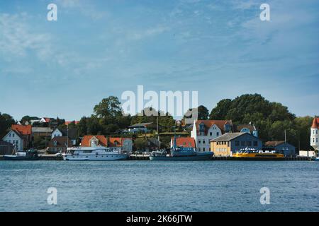 Sonderborg skyline at Alssund with the university, Denmark Stock Photo ...