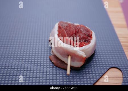 Cooking minion steak at a cooking class. Homemade food Stock Photo - Alamy