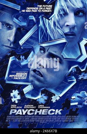 PAYCHECK, Aaron Eckhart, Uma thurman, 2003, (c) Paramount/courtesy ...
