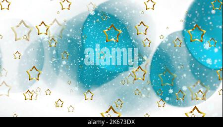 Image of stars falling over spots Stock Photo - Alamy