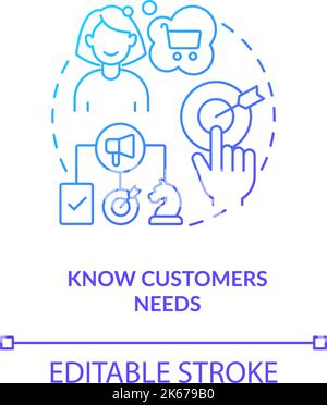 Understand your audience blue gradient concept icon Stock Vector Image & Art - Alamy