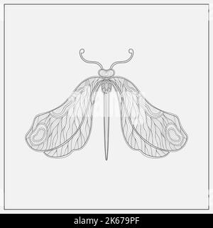 Art nouveau style dragonfly insect basic element. 1920-1930 years ...