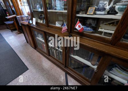 Dividing line, Interior Haskell Library on the U.S. Canada border ...