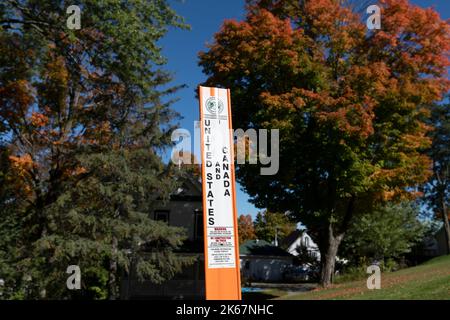 The United States Canada border passes through Derby Line, Vermont ...