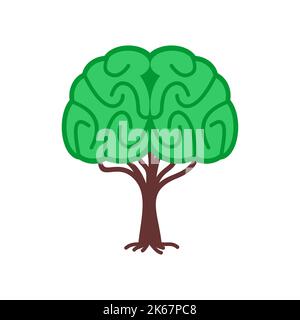 Brain tree. Brains on a tree. Vector illustration Stock Vector Image ...