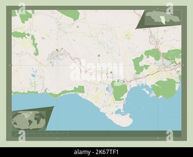 Clarendon, parish of Jamaica. Open Street Map Stock Photo - Alamy