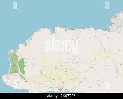 Hanover, parish of Jamaica. Open Street Map. Locations of major cities ...