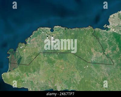 Hanover, parish of Jamaica. High resolution satellite map. Locations of ...