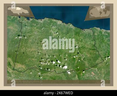 Saint Ann, parish of Jamaica. High resolution satellite map. Corner ...