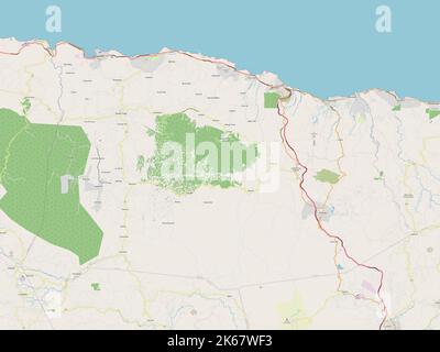 Saint Ann, parish of Jamaica. Open Street Map. Locations and names of ...