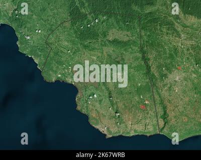 Saint Elizabeth, parish of Jamaica. Low resolution satellite map ...