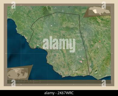Saint Elizabeth, parish of Jamaica. High resolution satellite map Stock ...