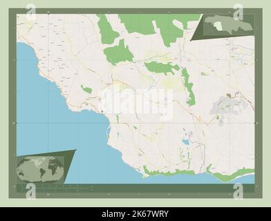 Saint Elizabeth, parish of Jamaica. Open Street Map Stock Photo - Alamy