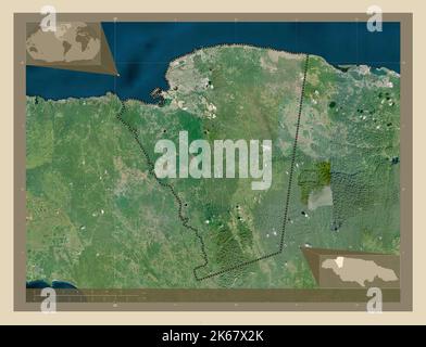 Saint James, parish of Jamaica. High resolution satellite map. Corner ...
