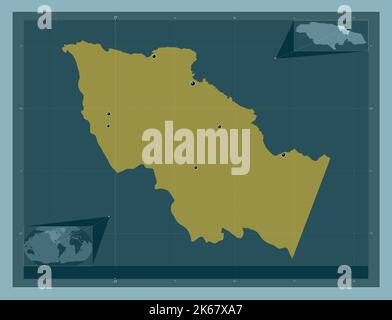 Saint Mary, parish of Jamaica. Solid color shape Stock Photo - Alamy