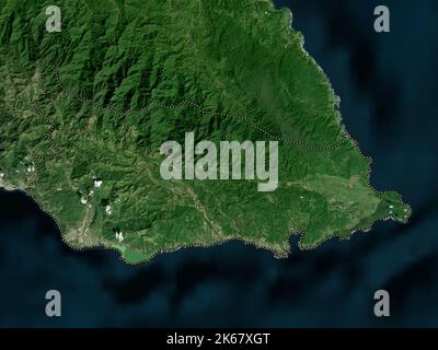 Saint Thomas, parish of Jamaica. Low resolution satellite map ...
