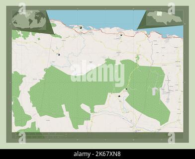 Trelawny, parish of Jamaica. Open Street Map Stock Photo - Alamy