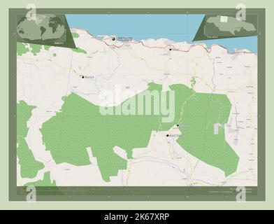 Trelawny, parish of Jamaica. Open Street Map Stock Photo - Alamy
