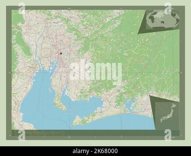Aichi, prefecture of Japan. Open Street Map Stock Photo - Alamy