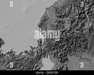 Fukui, prefecture of Japan. Elevation map colored in wiki style with ...