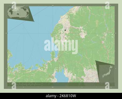 Fukui, prefecture of Japan. Open Street Map Stock Photo - Alamy