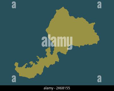 Fukui, prefecture of Japan. Solid color shape. Locations of major ...