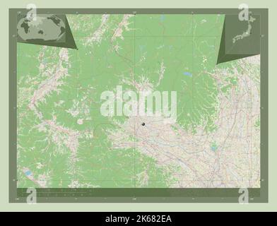 Gunma, prefecture of Japan. Open Street Map Stock Photo - Alamy