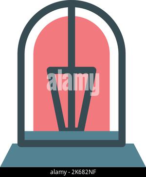 Simple vector of a medical lamp shining light for sterilization Stock ...