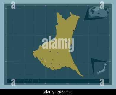 Ibaraki, prefecture of Japan. Solid color shape Stock Photo - Alamy