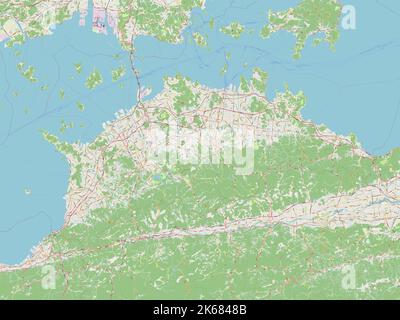 Kagawa, prefecture of Japan. Open Street Map. Locations and names of ...
