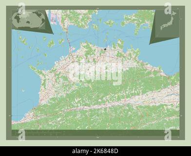 Kagawa, prefecture of Japan. Open Street Map Stock Photo - Alamy