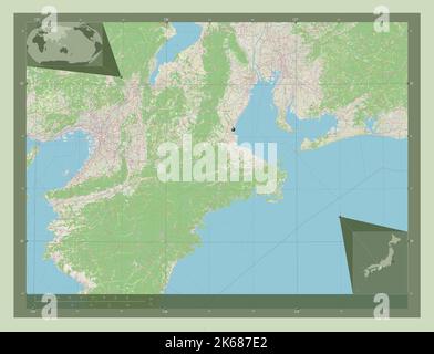 Mie, prefecture of Japan. Open Street Map Stock Photo - Alamy