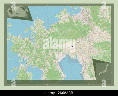 Saga, prefecture of Japan. Open Street Map Stock Photo - Alamy