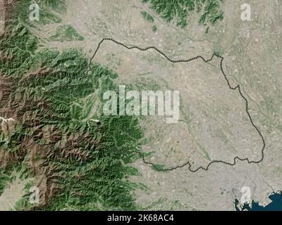 Saitama, prefecture of Japan. Low resolution satellite map. Locations ...