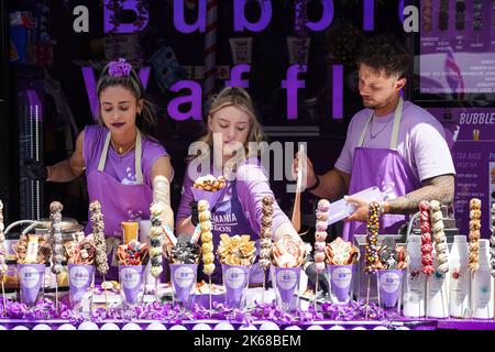 Bubble waffle stand in London England United Kingdom UK Stock Photo - Alamy
