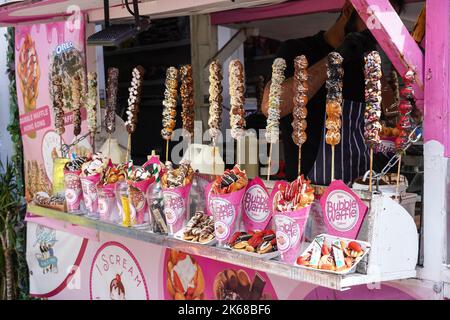 Bubble waffle stand in London England United Kingdom UK Stock Photo - Alamy