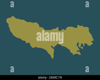 Tokyo, metropolis of Japan. Solid color shape. Locations and names of ...