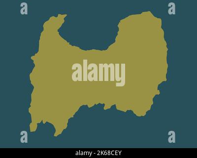 Toyama, prefecture of Japan. Solid color shape. Locations of major ...