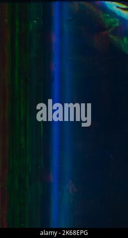 Color glitch overlay. Screen distortion. Distressed filter. Neon blue ...