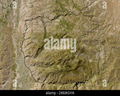 Ajlun, province of Jordan. Low resolution satellite map. Locations and ...