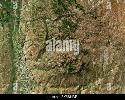 Ajlun, province of Jordan. High resolution satellite map. Corner ...