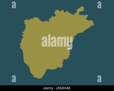 Ajlun, province of Jordan. Solid color shape. Locations and names of ...