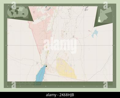 Aqaba, province of Jordan. Open Street Map Stock Photo - Alamy