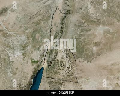 Aqaba, province of Jordan. High resolution satellite map. Locations and ...