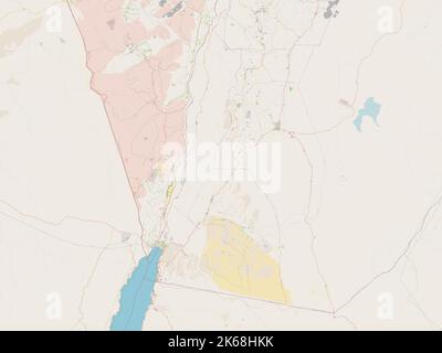 Aqaba, province of Jordan. Open Street Map. Corner auxiliary location ...