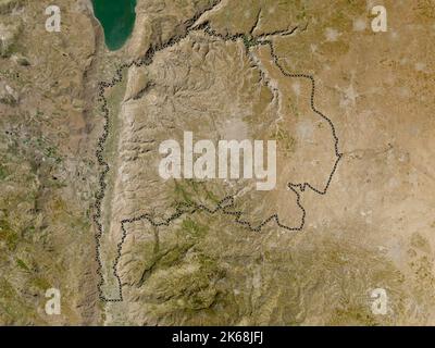 Irbid, province of Jordan. Low resolution satellite map. Locations and ...