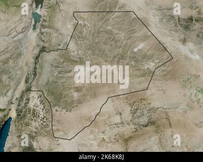 Ma`an, province of Jordan. High resolution satellite map. Locations and ...