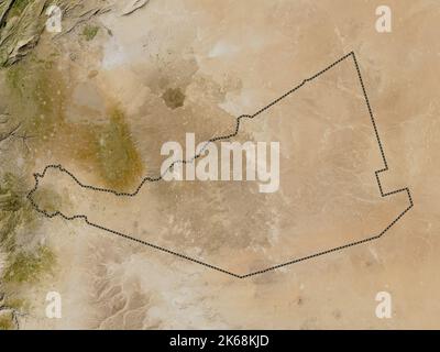 Mafraq, province of Jordan. Low resolution satellite map. Locations and ...