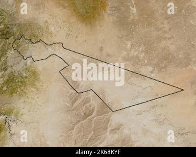 Zarqa, province of Jordan. Low resolution satellite map. Locations and ...